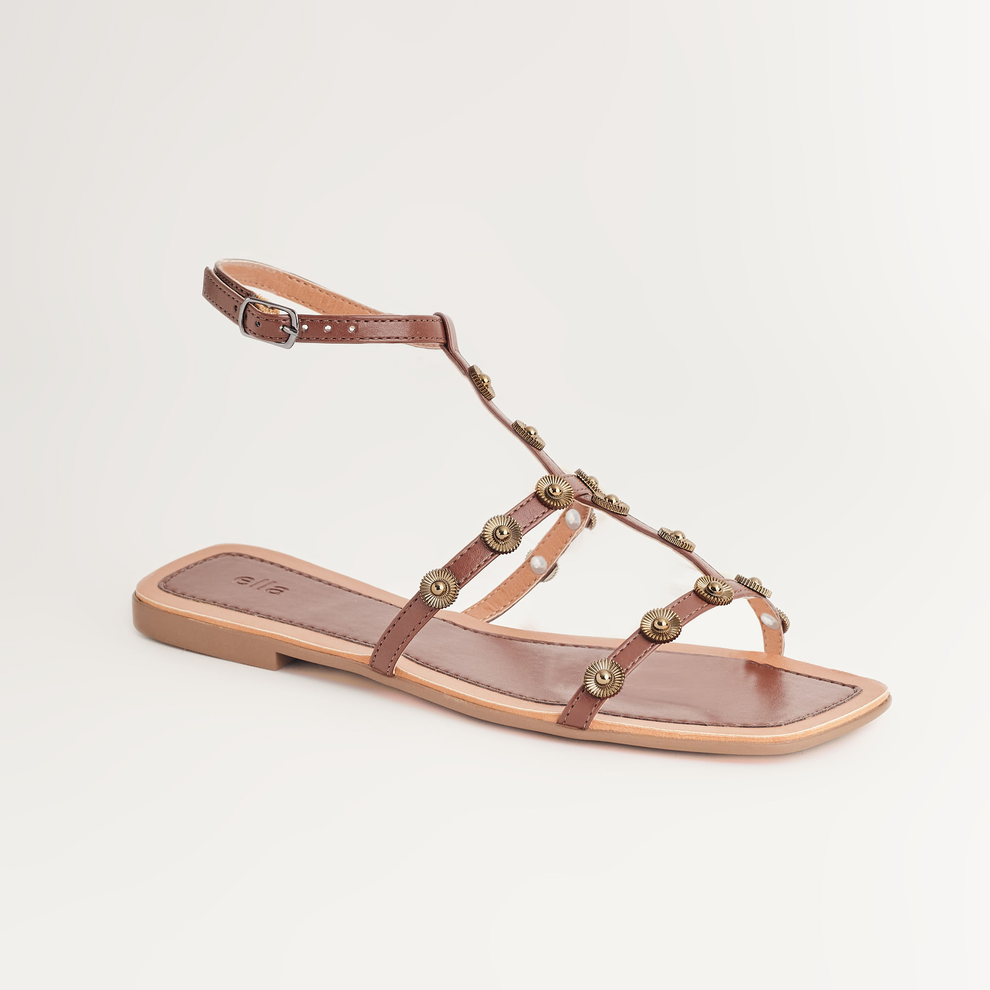 Rasteira gladiadora com tarrachas